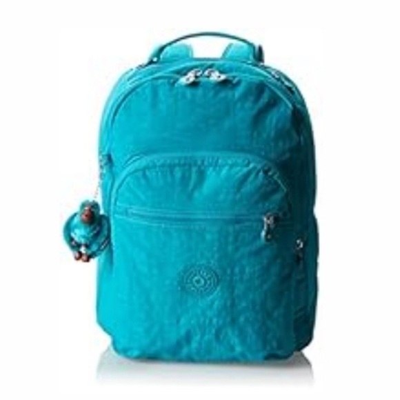 Kipling | Bags | Kipling Seoul Large Laptop Backpack In Peacock Teal ...